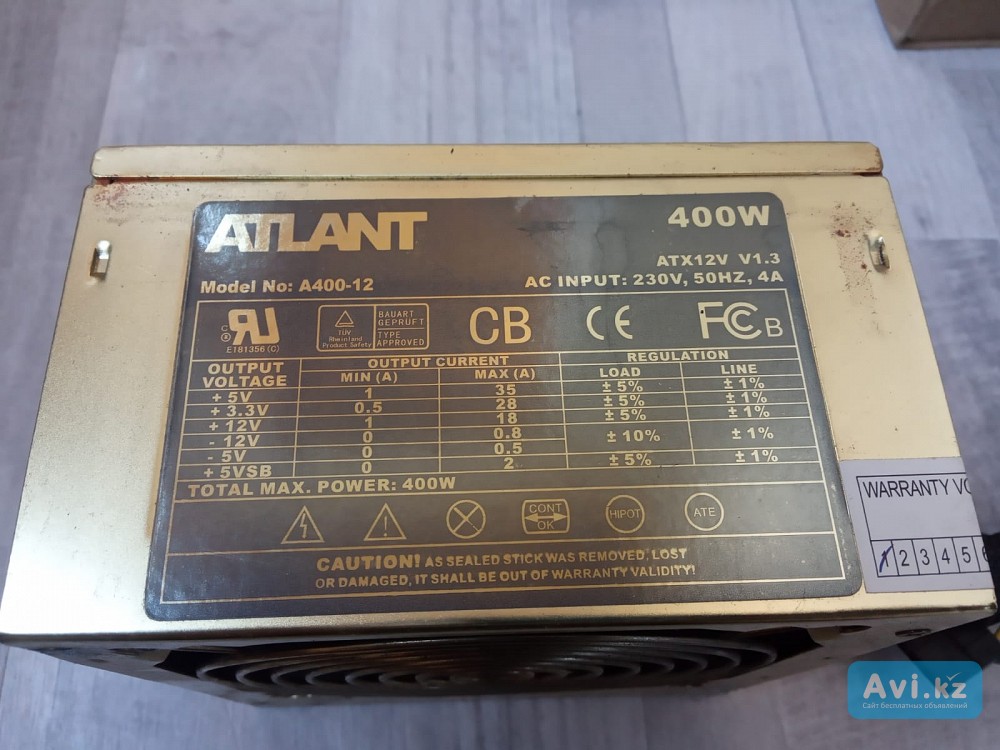 Продам блок питание для пк в Алматы - Продам блок питание для пк ATLANT ...